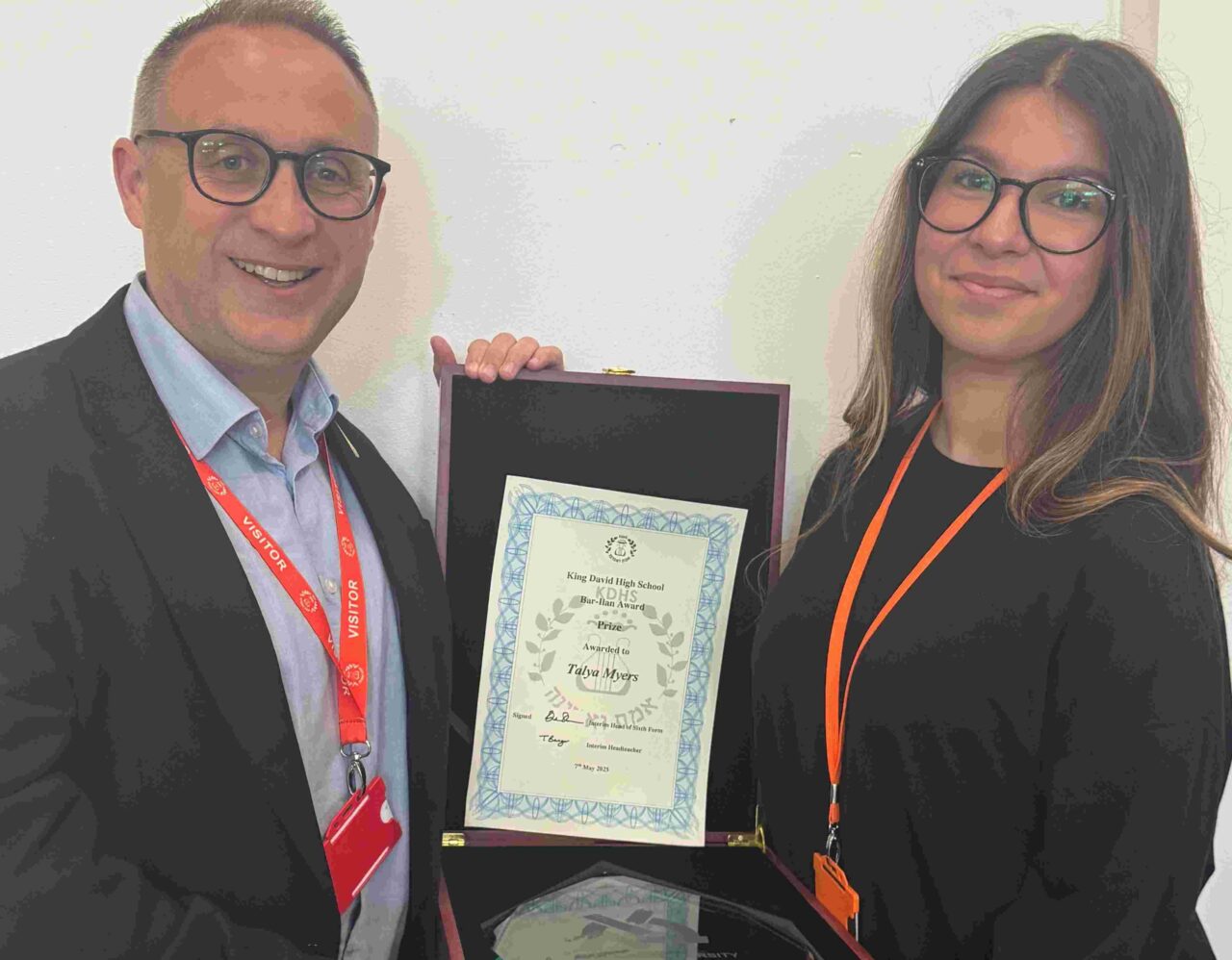 King David High student receives Bar-Ilan Award - British Friends of ...